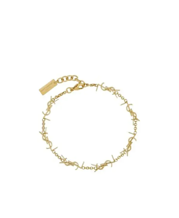 Saint Laurent Cassandre Chained Link Bracelet - Yellow