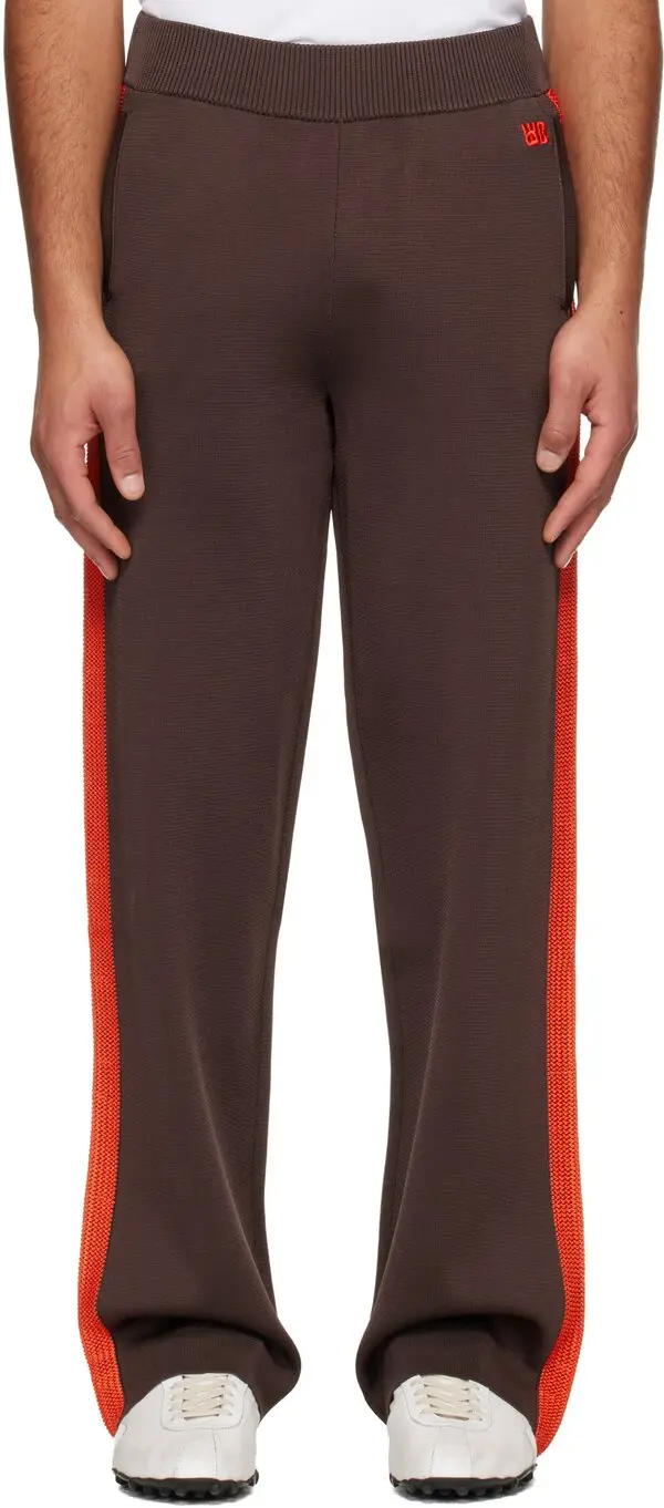 WALES BONNER Tide Track Knit Joggers - Red