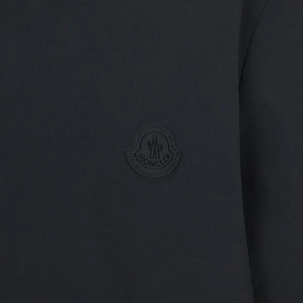 Moncler Logo Patch Short-sleeve Polo Shirt - Black