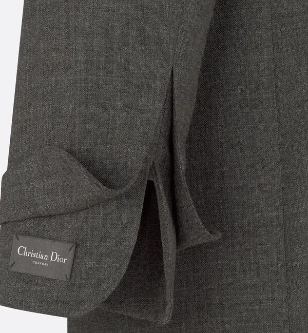 Dior Shawl Lapel Jacket With Embellished Sleeves