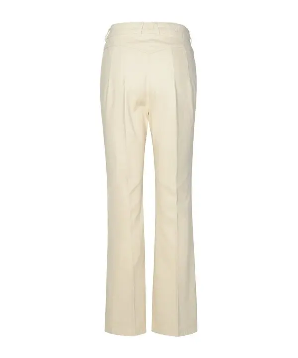 PATOU Flared Denim Trousers With Embossing - Nude