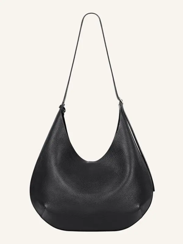 COURREGES Logo Buckle Top Handle Shoulder Bag - Black