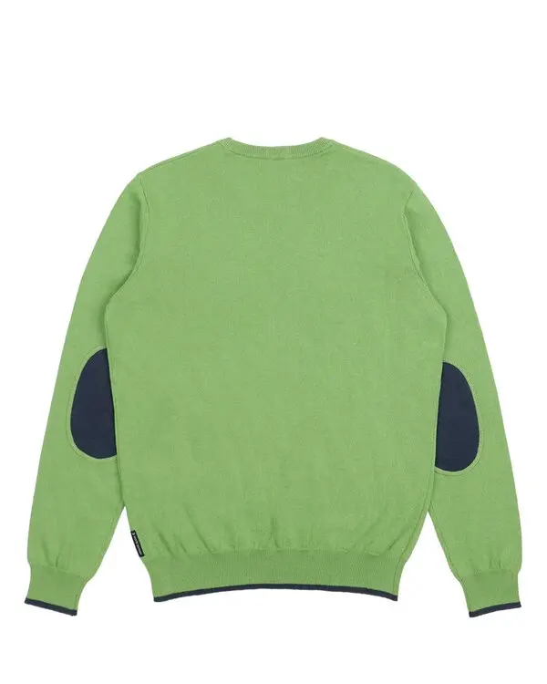 Emporio Armani Round Neck Patch Pullover - Green