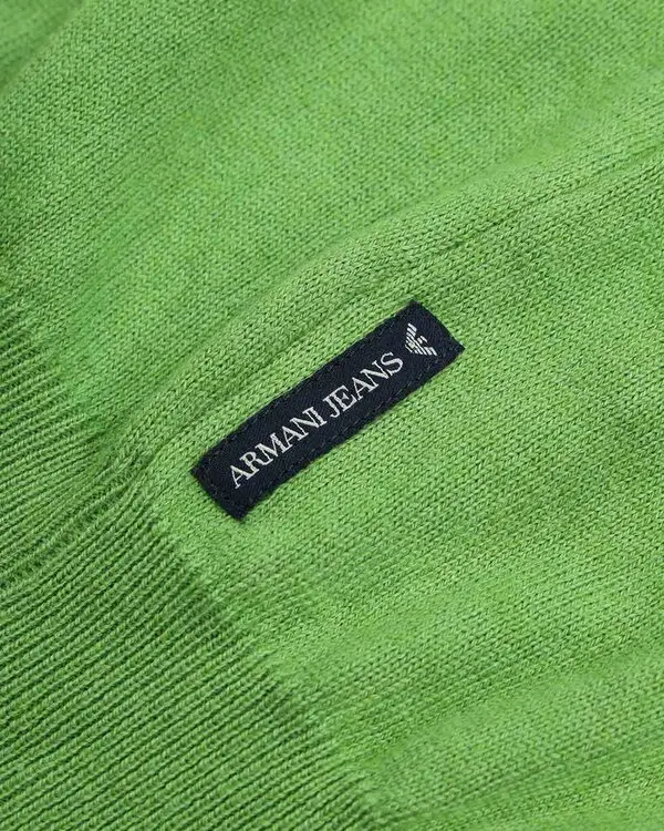 Emporio Armani Round Neck Patch Pullover - Green