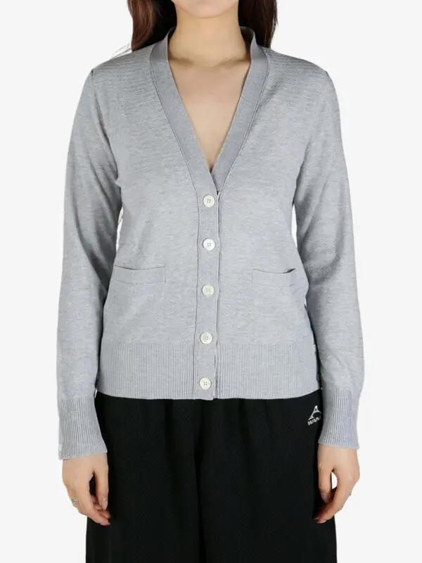 Thom Browne V-neck Cardigan With Button Front And Pockets