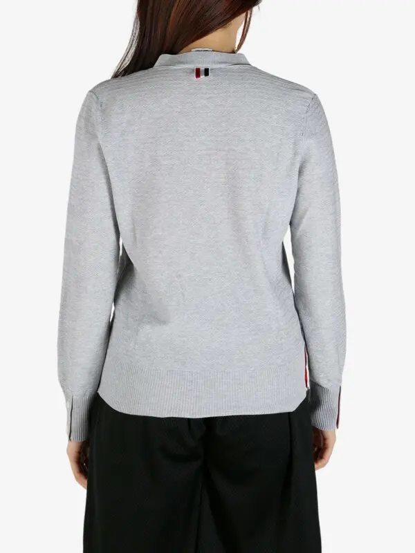 Thom Browne V-neck Cardigan With Button Front And Pockets