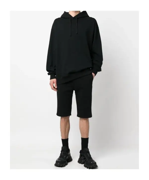 Balmain Drawstring Cotton Track Shorts - Black