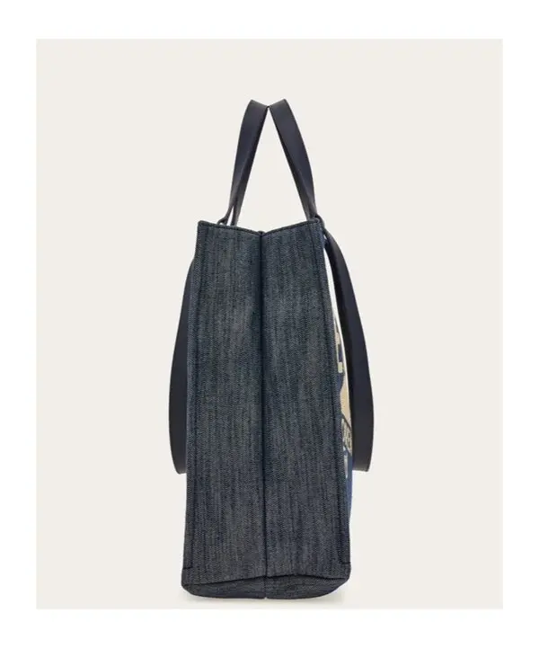 FERRAGAMO Logo Detailed Tote Bag - Black
