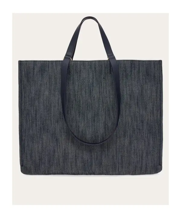 FERRAGAMO Logo Detailed Tote Bag - Black