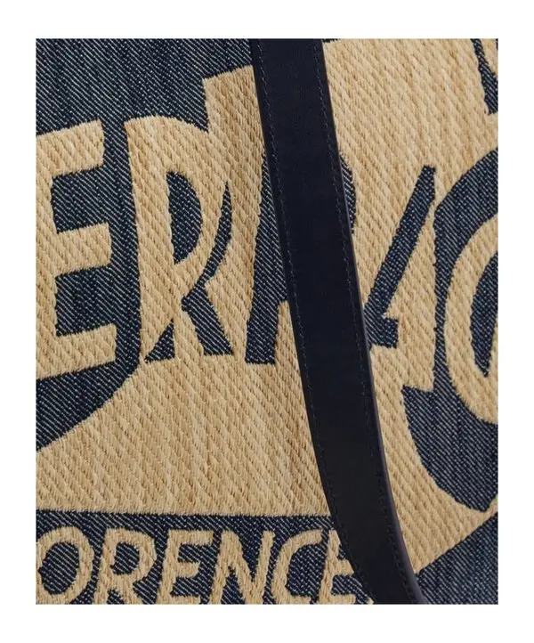 FERRAGAMO Logo Detailed Tote Bag - Black