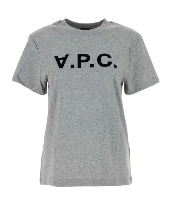 A.p.c. Logo Printed Crewneck T-shirt - Gray