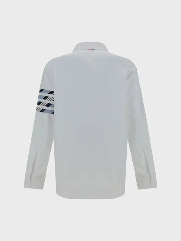 Thom Browne 4-bar Striped Buttoned Shirt