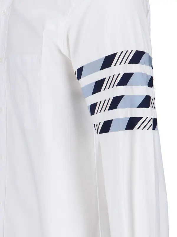 Thom Browne 4-bar Striped Buttoned Shirt