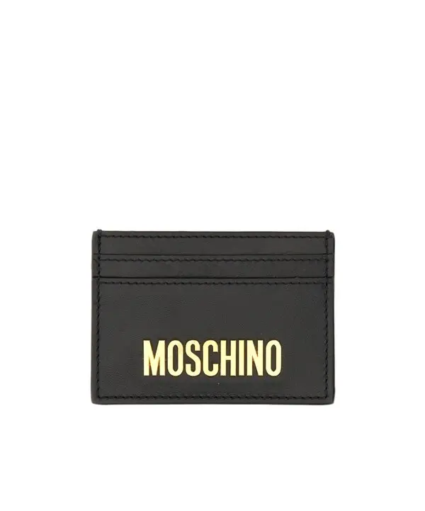 Moschino Logo Card Holder - Black