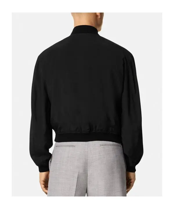 Versace Barocco Sea Reversible Zipped Bomber Jacket - Black