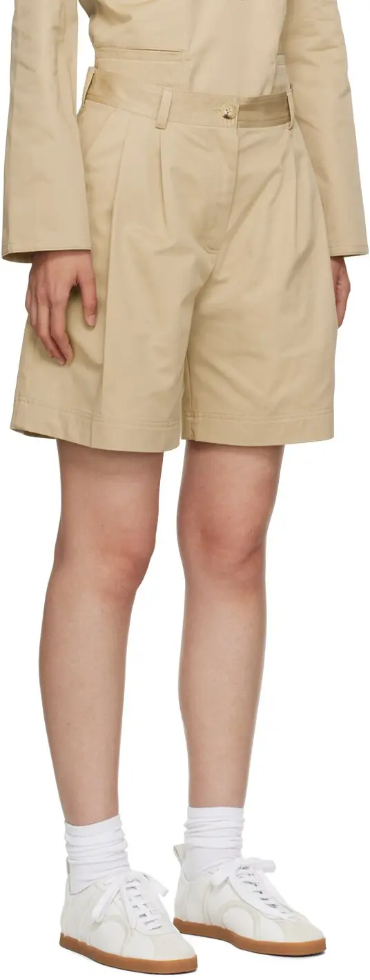 TOTEME High-waisted Knee-length Shorts With Belt Ring