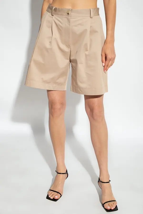 TOTEME High-waisted Knee-length Shorts With Belt Ring