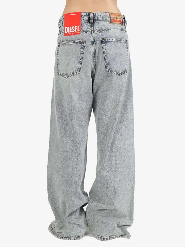 DIESEL® Logo Wide Leg Jeans