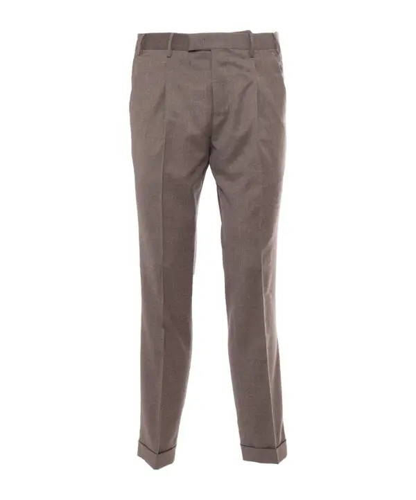 PT TORINO Slim Fit Concealed Closure Pants - Gray