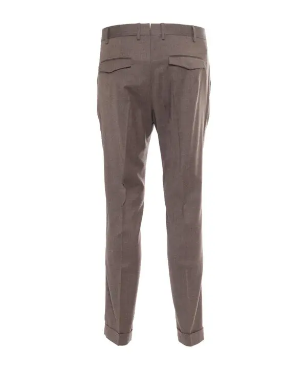 PT TORINO Slim Fit Concealed Closure Pants - Gray