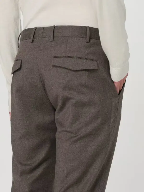 PT TORINO Slim Fit Concealed Closure Pants - Gray