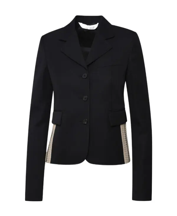 Palm Angels Striped Fitted Blazer