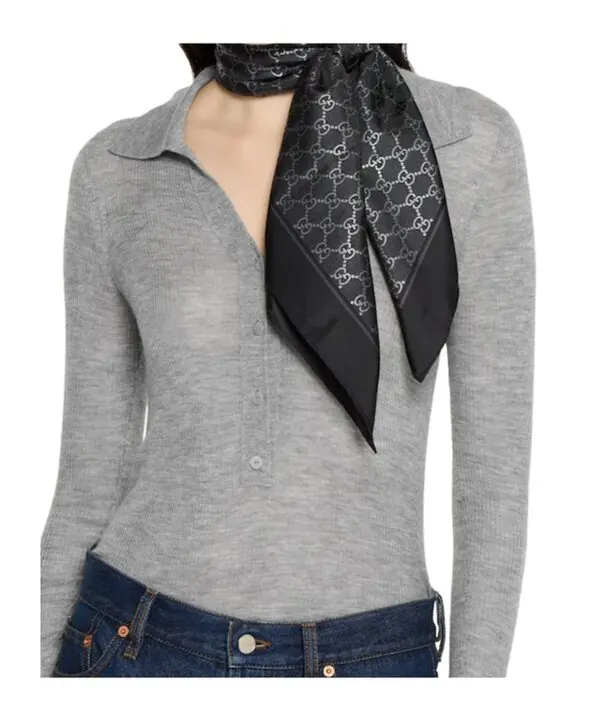 Gucci Gg Carré Scarf - Black
