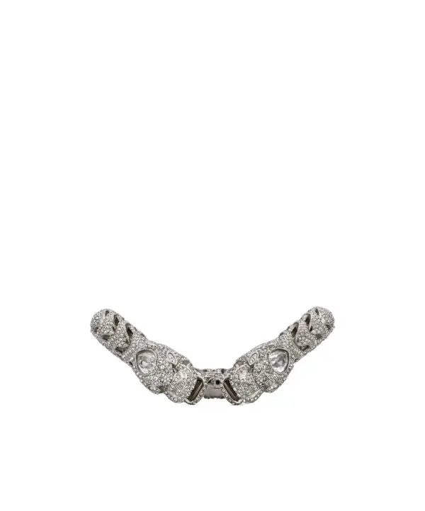 Gucci Dionysus Bangle Bracelet With Crystals - Gray