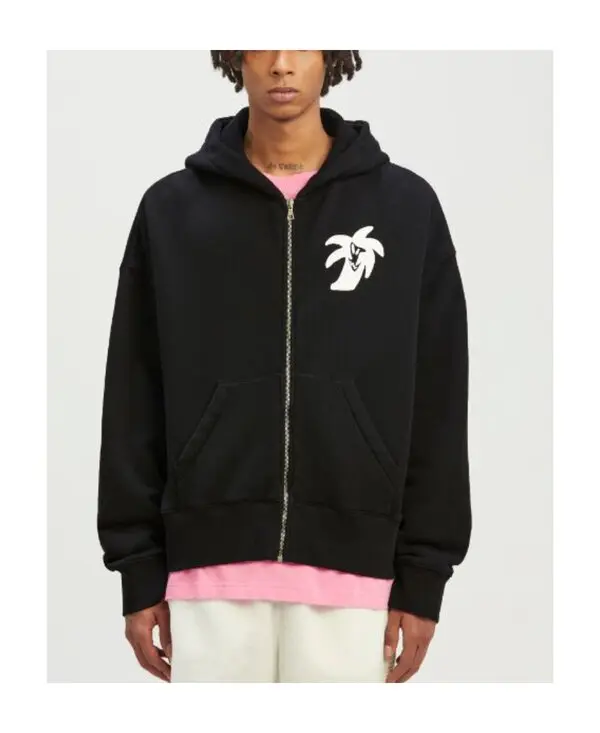 Palm Angels Long Sleeved Logo Printed Hoodie