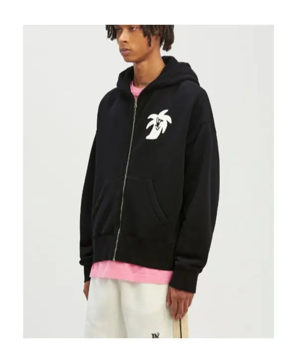 Palm Angels Long Sleeved Logo Printed Hoodie
