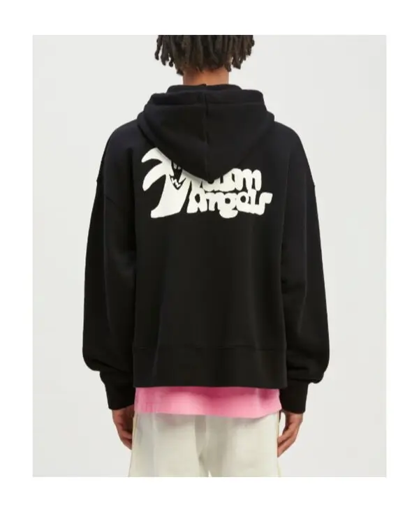 Palm Angels Long Sleeved Logo Printed Hoodie