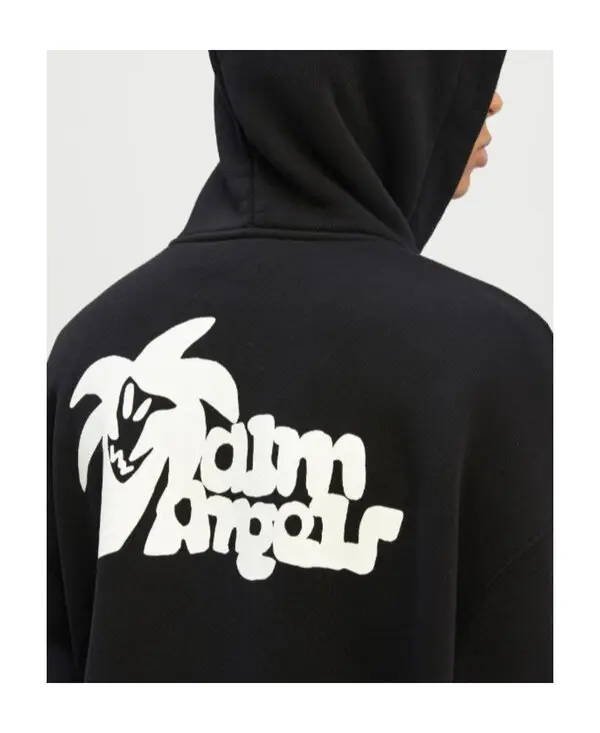 Palm Angels Long Sleeved Logo Printed Hoodie