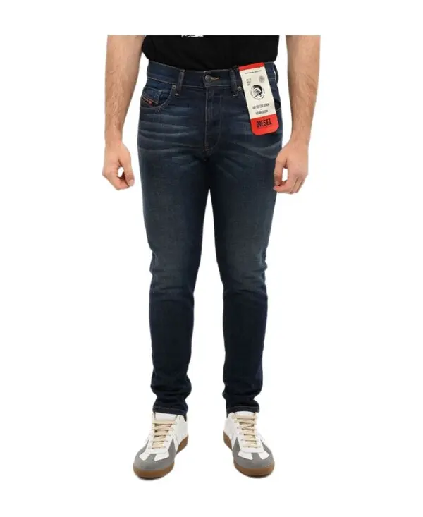 DIESEL® Straight-leg Logo Denim Trousers - Black