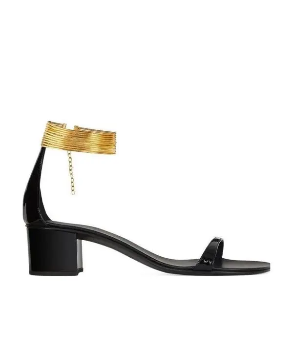 GIUSEPPE ZANOTTI Multi Wire Ankle Strap Sandals - Black