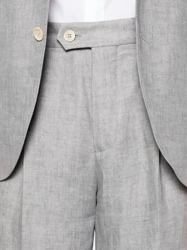 Brunello Cucinelli Single-breasted Linen Suit - Heather Gray