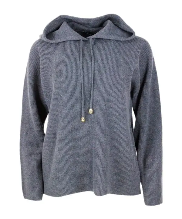 Fabiana Filippi Knitted Hoodie With Drawstring
