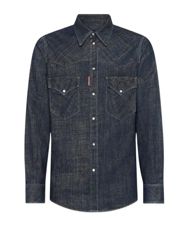 Dsquared2 Flap Pocket Denim Shirt - Blue