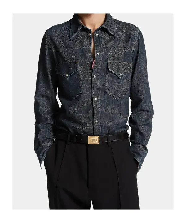 Dsquared2 Flap Pocket Denim Shirt - Blue