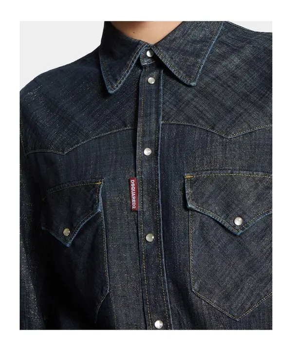 Dsquared2 Flap Pocket Denim Shirt - Blue