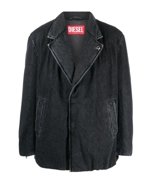DIESEL® Buttoned Oversized Denim Jacket - Black