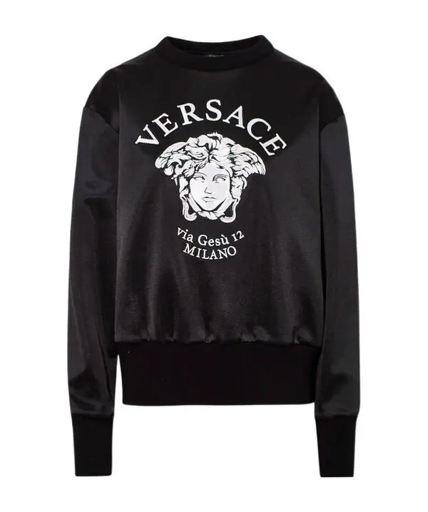 Versace Embroidered Medusa Logo Sweatshirt