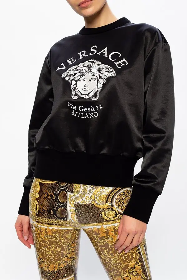 Versace Embroidered Medusa Logo Sweatshirt