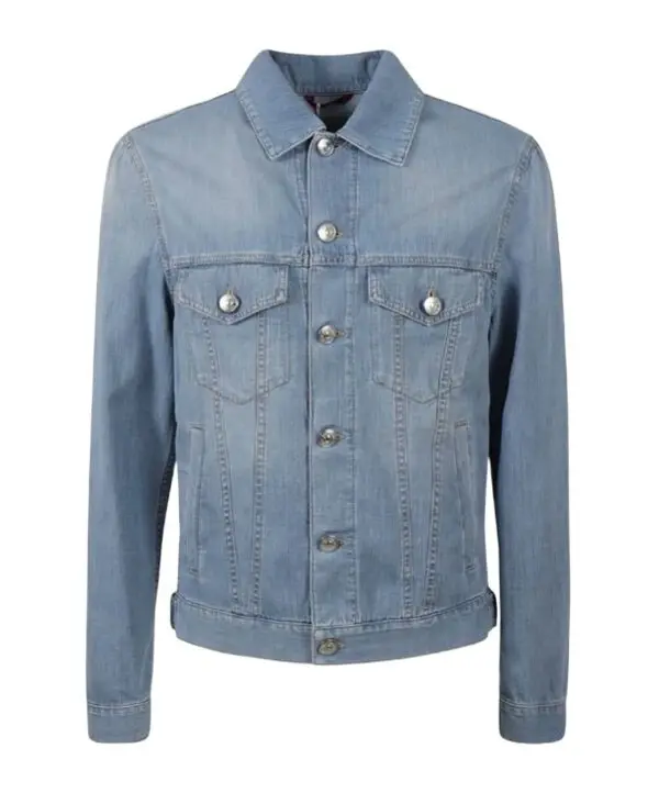 Brunello Cucinelli Long-sleeve Buttoned Denim Jacket - Blue