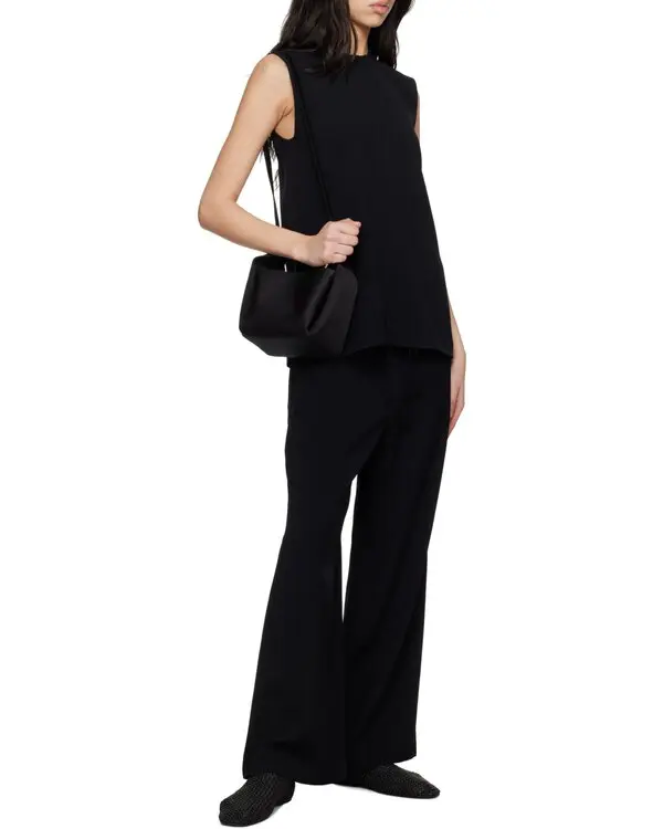 TOTEME Suede Bucket Bag - Black