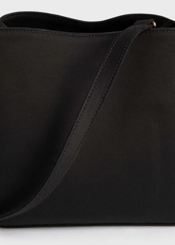TOTEME Suede Bucket Bag - Black
