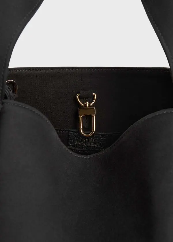 TOTEME Suede Bucket Bag - Black