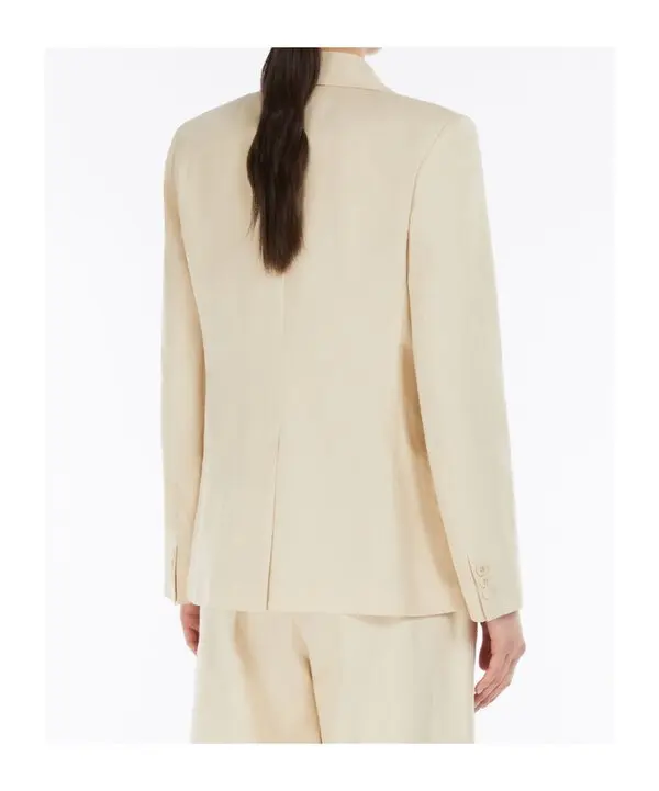 Max Mara Cotton And Linen Blazer - Ivory