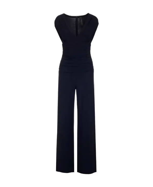Norma Kamali Sleeveless V-neck Jumpsuit - Black