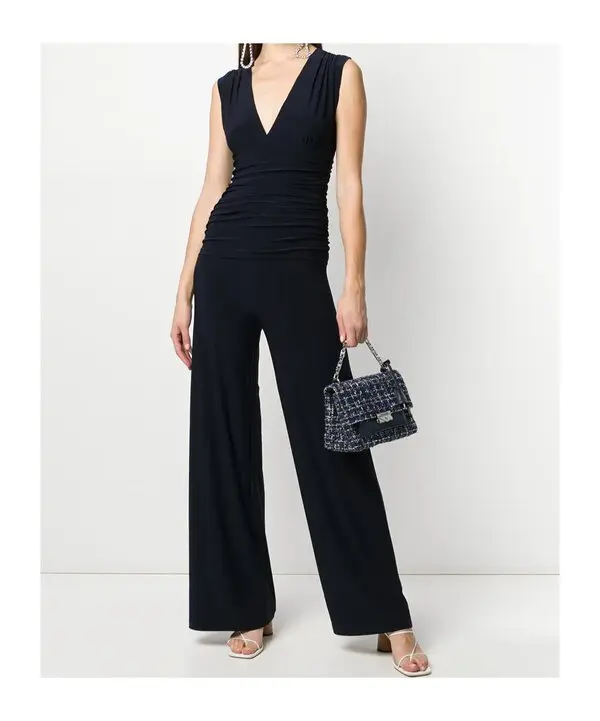 Norma Kamali Sleeveless V-neck Jumpsuit - Black