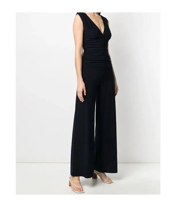 Norma Kamali Sleeveless V-neck Jumpsuit - Black
